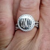 Sterling Silver Monogram Stackable Ring, Sterling Silver Stackable Rings, Sterling Silver Sara ...