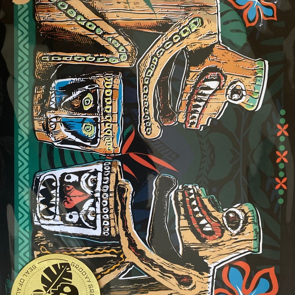 Hip Poe - Bar Beast Series Tiki Art Print | Unique Home Bar Decor ...