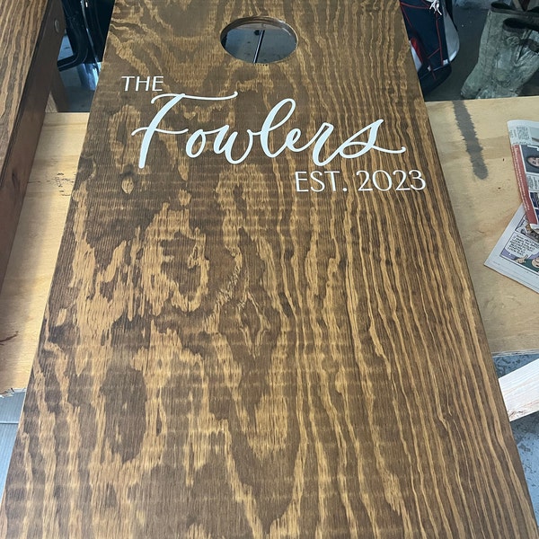 Personalized Cornhole Board Wedding Guest Book Alternative - Custom ...