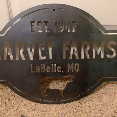 Custom Vintage Metal Farmhouse Sign Family Farm Wall Art Personalized ...