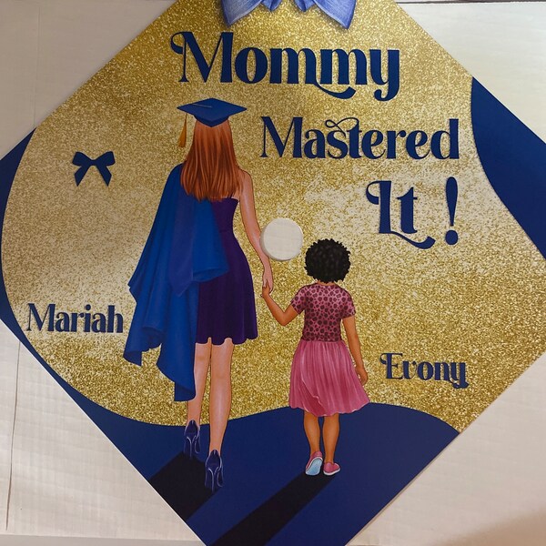 Custom Mommy Mastered It Graduation Cap Topper, Personalized Cap ...