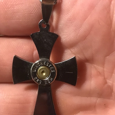 Cross Bullet Necklace, Stainless Steel Bullet Cross Necklace, Custom ...