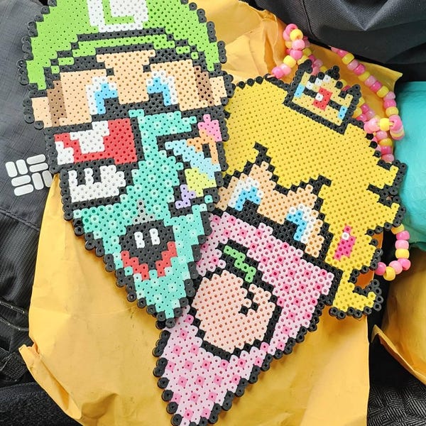 Trippy Mario Rave Kandi- Dice Necklace!! - Etsy