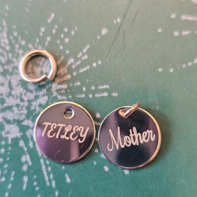 Add a Disc, Custom Engraved Disc, Handwriting Charm, Personalized Gold ...
