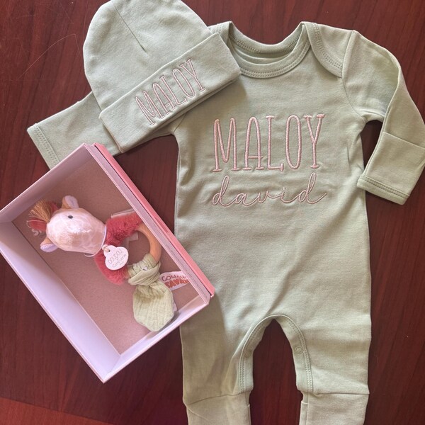 Baby Coming Home Outfit, Personalized Baby Gift, Custom Baby Apparel ...