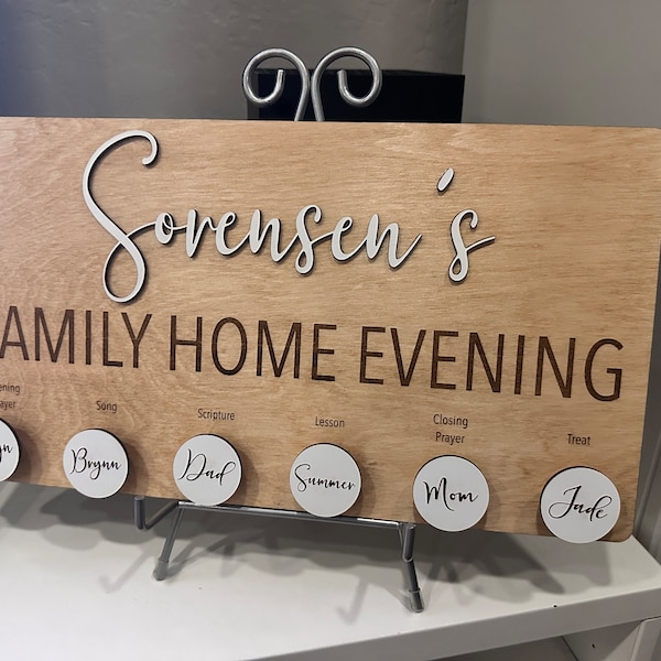 Family Home Evening Board, Custom FHE Assignments, LDS FHE Chart ...