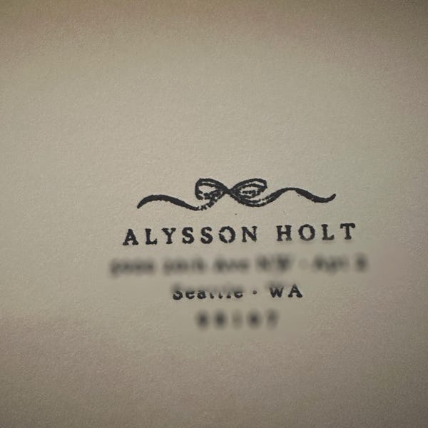 Cute Bow Return Address Stamp | Personalized Self Inking Rubber ...