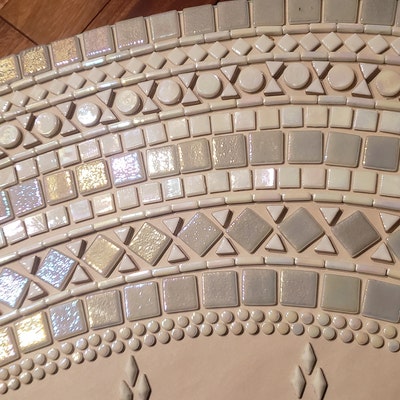 Mosaic Tiles/ 20mm Iridescent White Glass Stix 50g 25pc//mosaic Tiles ...