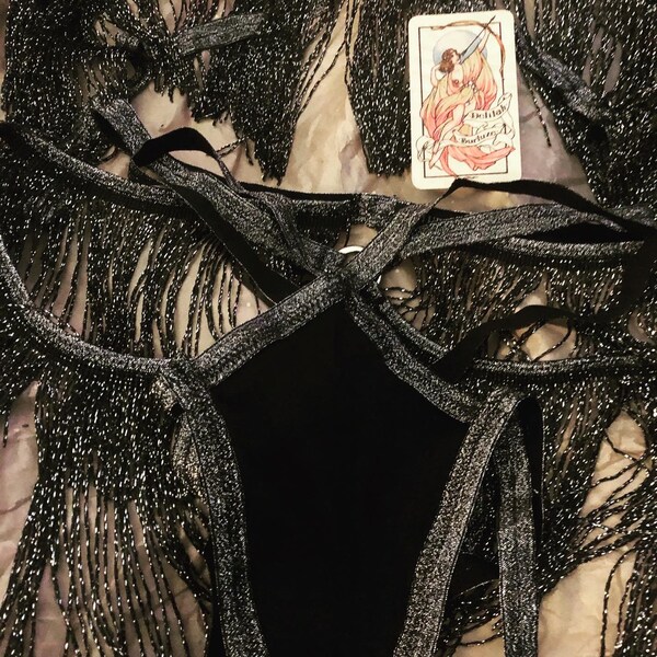 The Original Classic Delilah Shimmy Fringe Burluxe Cage Bra and Belt ...