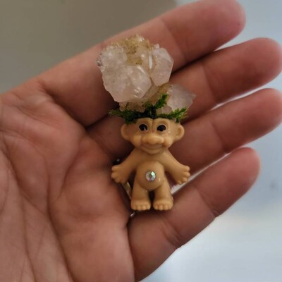 Mini Angel Aura Quartz Troll Crystal Troll Crystal Decor Crystal ...