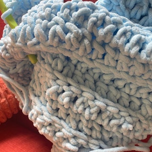 KNITTING PATTERN the Chunky Ribbed Knit Fringe Blanket, Instant ...