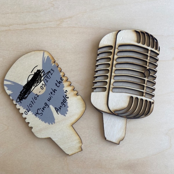 Vintage Microphone - SVG Laser Cut Files - for Glowforge & Laser ...