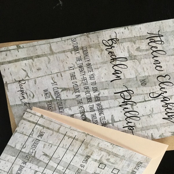 Invitation Set Sample, Use With Any Invitation Suite - Etsy