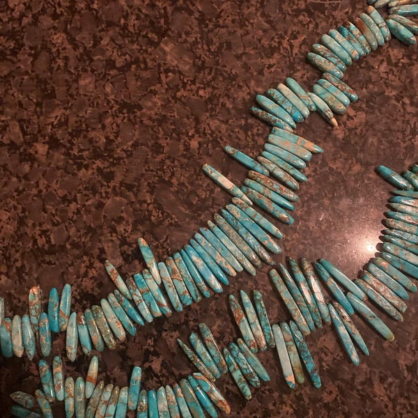 17inch Turquoise Stone Heishi Wheel Slab Coin Disc Spacer Beads Blue ...