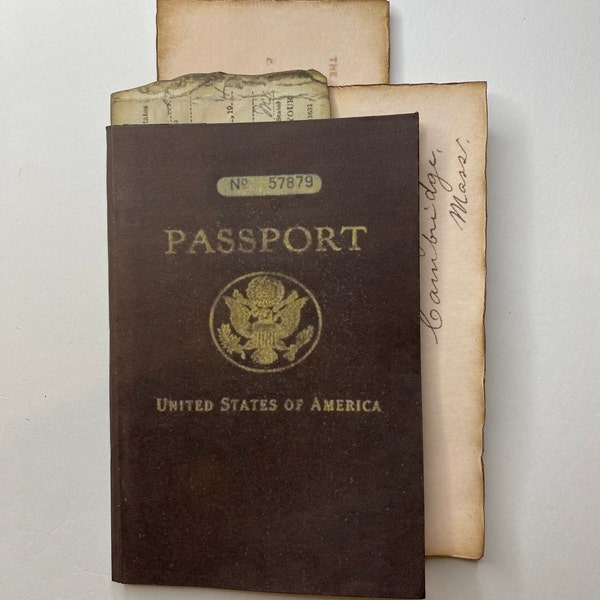 Vintage USA Passport Book Digital Download Printable - Etsy