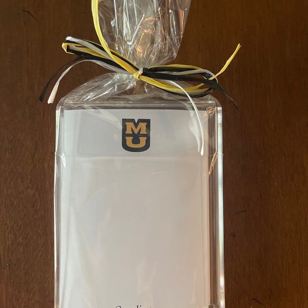 College Themed Memo Paper in a Lucite Holder - Etsy