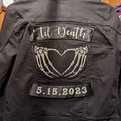 Skeleton Heart Hands Patch 2 Sizes - Etsy