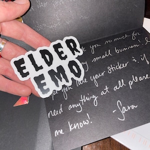 Holographic Elder Emo Sticker Emo Sticker Elder Emo Stickers Goth ...