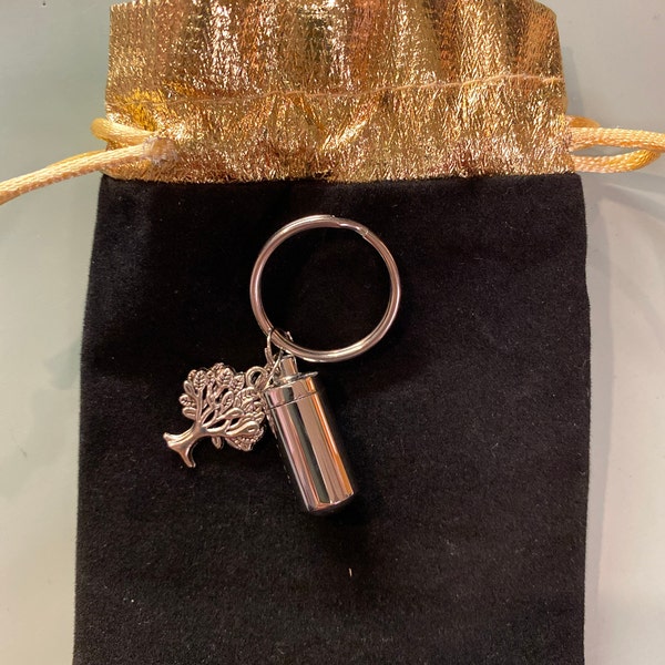 Cremation Keychain for Ashes, Personalized Cremation Urn Keychain, Loss ...