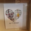 CUSTOM Half and Half Heart Map Art Print. Print Only NO Frame. You ...