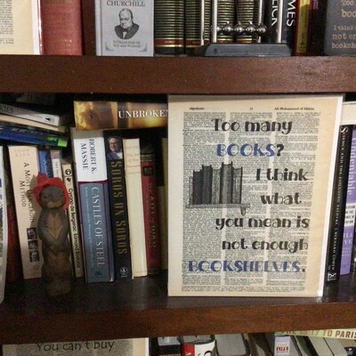 Too Many Books I Think What You Mean is Not Enough Bookshelves Literary ...