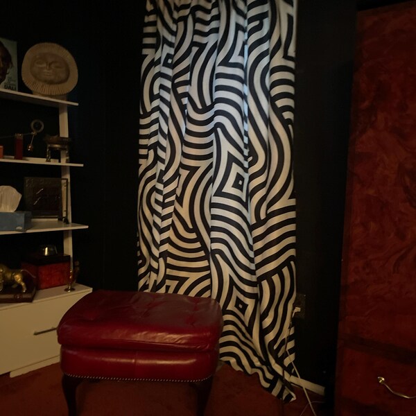 Colorful Pop Art Curtains, Abstract Woman Face Curtain, Art Decor ...