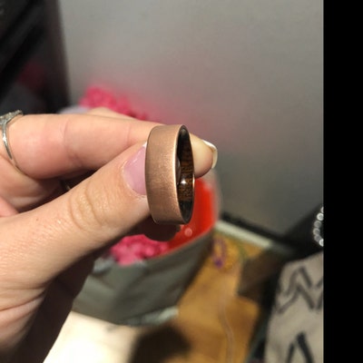 Copper Wedding Band Copper Wood Ring Cocobolo Ring Man Ring Mens Wood ...