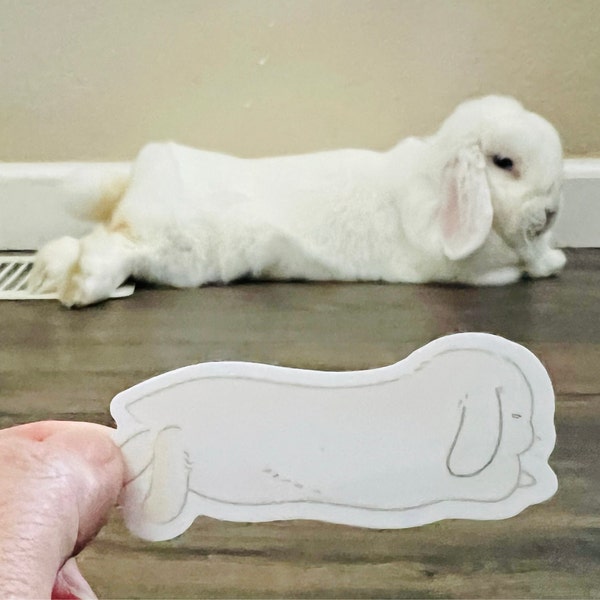 Lop Bunny Sploot Sticker, Waterproof Vinyl Sticker, Perfect for Water ...