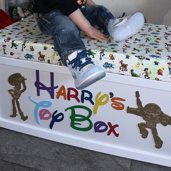 Personalised Toy Box, Custom, Bespoke, Wooden, Toy Box, Large, Toybox ...