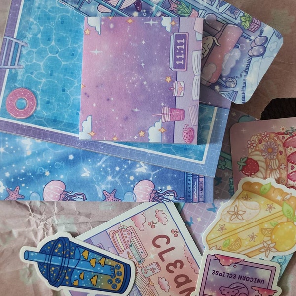 Study Night Sticky Note | Aesthetic Cute Kawaii Stationery - Etsy