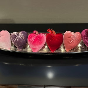 Velvet Hearts, Create Your Own Set of Colors, Handmade Decor, Mother's ...