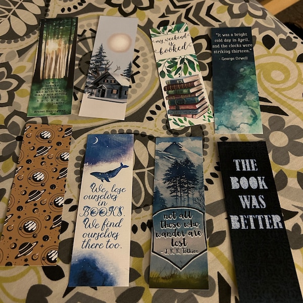 Random Bookmark Grab Bag, 9 Random Pretty Handmade Bookmarks, Reader ...