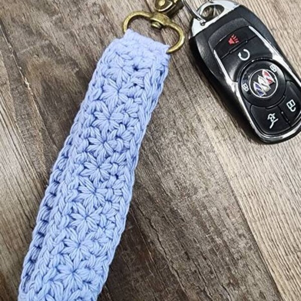 Crochet Key Fob, Artsy Arthurs, Wristlet Key Fob, Boho Key Fob, Crochet ...