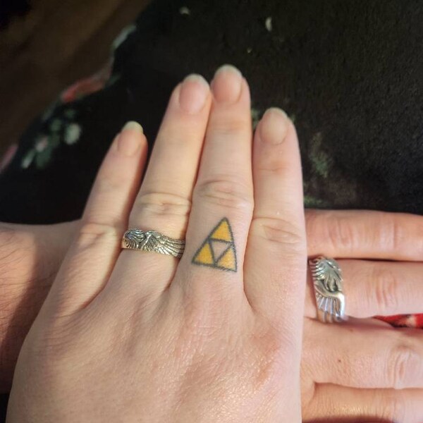 FF8 Griever Ring Set in Sterling Silver FFVIII Wedding Set FF8 Winged ...