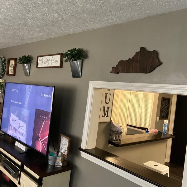 Kentucky Rustic Wood State, Wooden Kentucky State, Rustic Kentucky ...