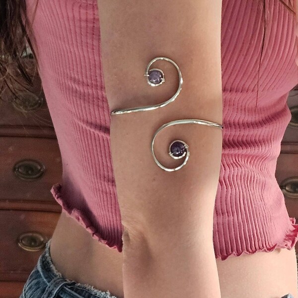 Arm Bracelet. Silver Armlet. Silver Arm Bracelet. Silver Arm Band ...
