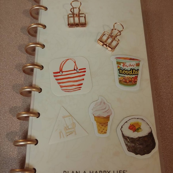 6 Colors of Planner Clips Hollow Binder Clips-office/binder/decorative ...