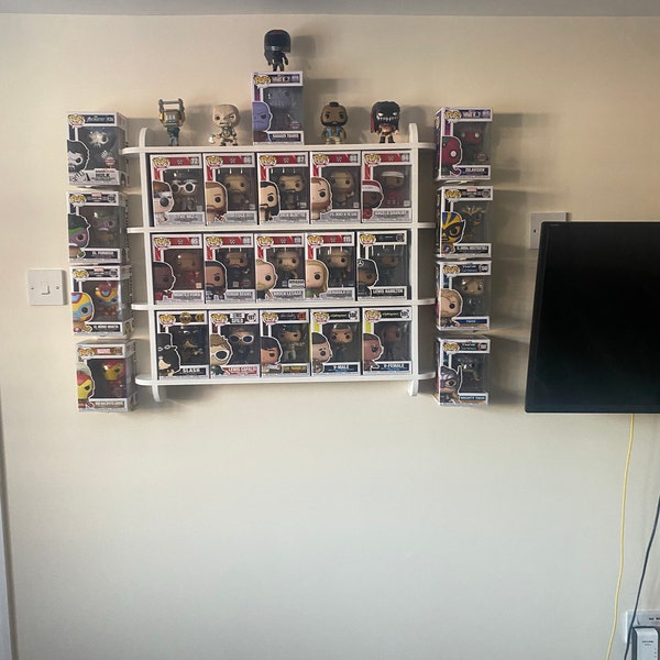 Funko Pop Display Shelf, Wall Display Unit, MDF, Pop Vinyl, Storage for ...