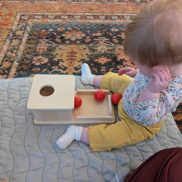 Montessori Baby Toys Basic Shapes Puzzle - Wooden Baby First Toy Mullti ...
