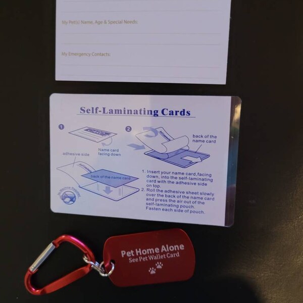 Pet Dog ID Tag and Tick Remover Key With Emergency Wallet Card - Etsy UK