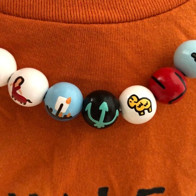 Percy Jackson Camp Half-blood 5 Beaded Necklace now Featuring Glow in ...