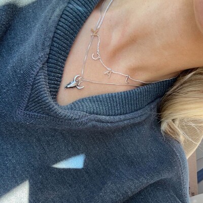 Exact Fingerprint Necklace Handwriting Necklace Engraved - Etsy