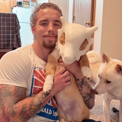 Cubone Dog Mask / Dinosaur Mask / Dog Costume / Funny Dog Gift / 3D ...