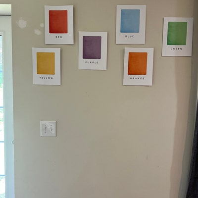 12 Color Cards, Montessori Flashcards, Pre-school Cards, Educational ...