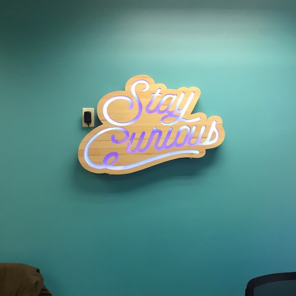 Custom Wooden LED Signs, LED Sign, Custom Wood Sign, LED Art, Wall Art ...