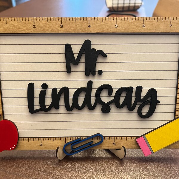 Personalized Teacher Desktop Sign With Stand/teacher Appreciation Gift ...
