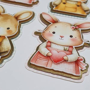 Cute Easter Bunny Clipart, Boho Bunny Clipart, Pastel Watercolor ...