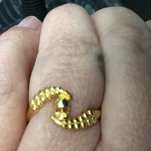 Spiral Ring, Hypnotic Ring, Dainty Ring, Gold Plated Brass Ring ...