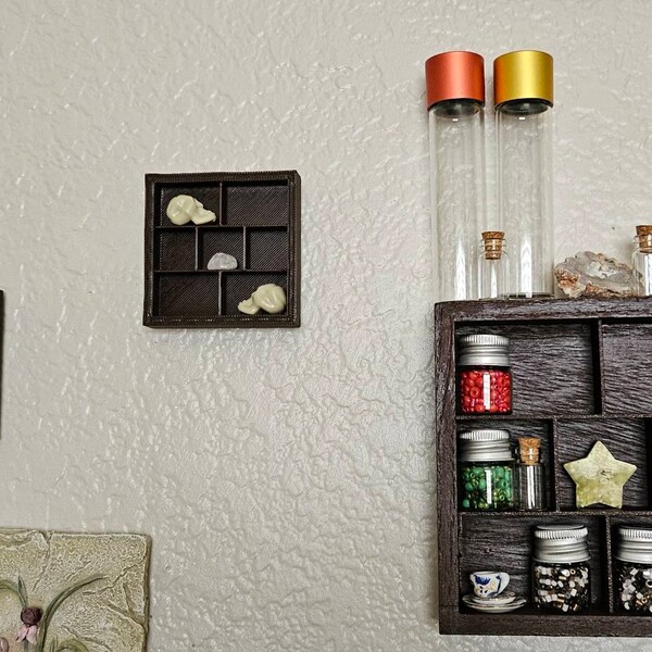 Wooden Curiosity Cabinet Printer Tray Letterbox Display, Rock Display ...