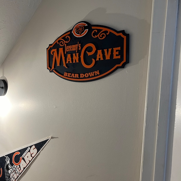 Chicago Bears Man Cave Sign - Etsy